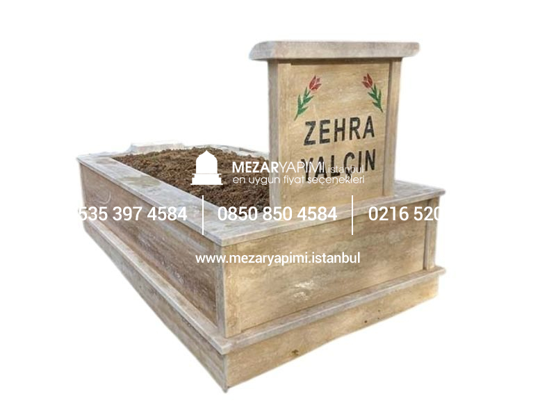 Tek Kişilik Komple Traverten Mezar | Mezar Yapımı İstanbul