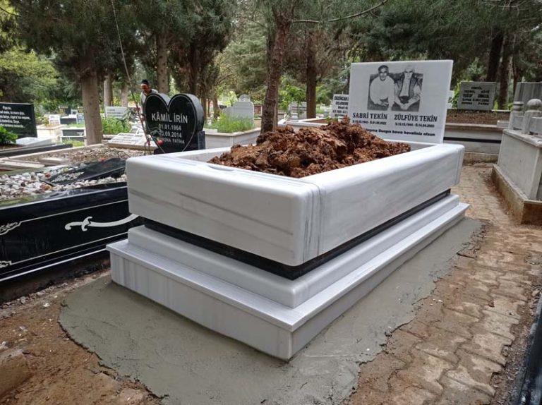 Blok Mezar Modeli Marmara Beyazı | Mezar Yapımı İstanbul